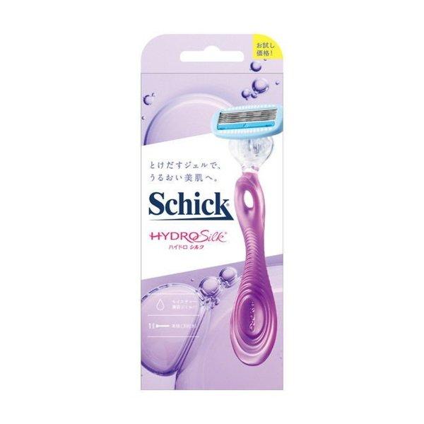 Schick ハイドロシルク ホルダー刃付き 女性用カミソリ お試し用美容ジェルにナチュラルな6種類の美容成分を配合 5枚刃 ムダ毛処理 ボディシェーバー シック 4891228312145 化粧品・化粧小物:女性用カミソリ:ホルダー広告文...