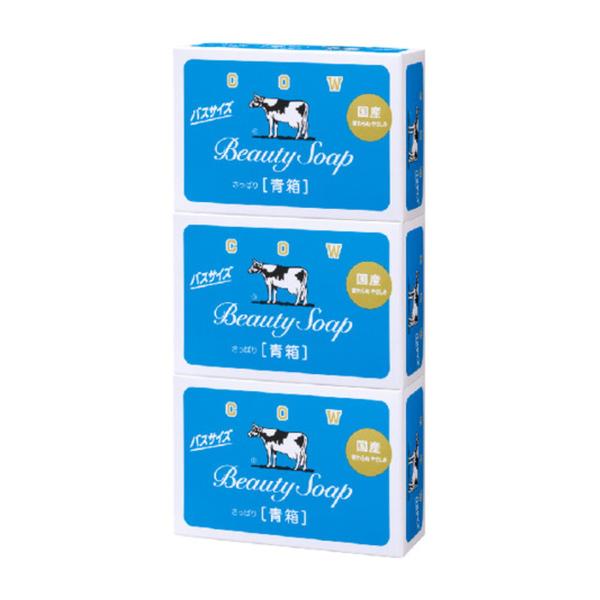 牛乳石鹸共進社 カウブランド 青箱 バスサイズ 3コパックソフトでさっぱりとした洗い上がり。石けん 固形石鹸 4901525011808 バス用品・洗面用品:ボディソープ・石鹸:浴用石鹸広告文責：アットライフ株式会社TEL 050-3196...