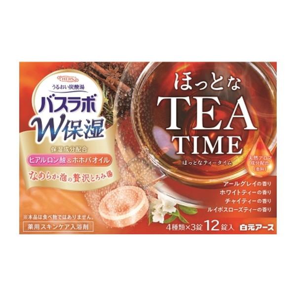 白元アース HERS バスラボ W保湿 ほっとなTEA TIME 医薬部外品 12包入り 薬用スキンケア入浴剤4901559212622スキンケアタイプの炭酸ガスの薬用入浴剤。４つの香りが日替わりで楽しめるアソートパック。バス用品・洗面用品...