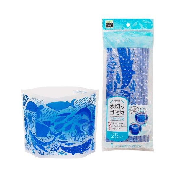 ネクスタ バイオマス 自立型 水切り ゴミ袋 25枚入 オーシャン柄シンクに広げて置くだけ!自立する水切りゴミ袋です 4903652001967 キッチン・お掃除用品:ポリ・ゴミ袋・水切り:水切り袋・その他:水切り袋広告文責：アットライフ株...