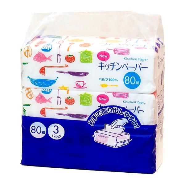 マスコー製紙 キッチンペーパー 80組×3パック深い凸凹が水と油をしっかり吸収。ポップアップタイプ 4978554113339 紙製品:キッチンタオル:キッチンタオル広告文責：アットライフ株式会社TEL 050-3196-1510 ※商品パ...