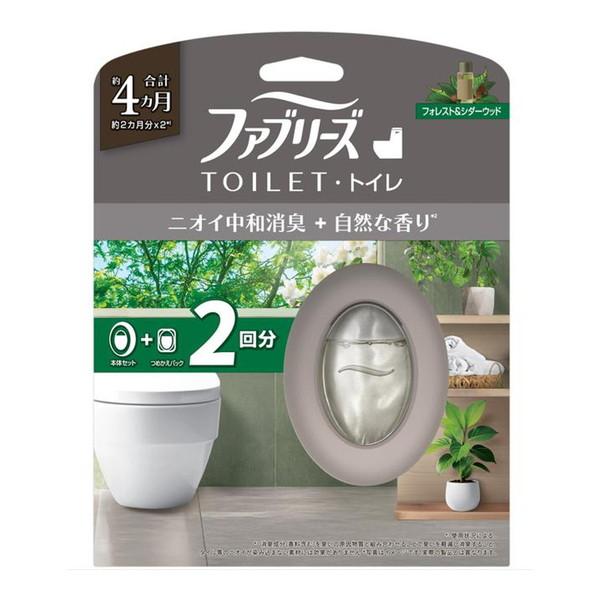 P&amp;G ファブリーズ トイレ用 消臭剤 プレミアムシリーズ ニオイ中和消臭 + 自然な香り フォレスト &amp; シダーウッド 本体 + つめかえ1個パック 2回分4987176361981消臭・香り・デザイン全てを兼ね備えた新シ...