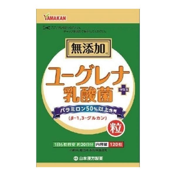 山本漢方製薬 ユーグレナ+乳酸菌粒 120粒1日6粒でユーグレナ250mgプラス乳酸菌100億個が摂取 4979654027496 広告文責：アットライフ株式会社TEL 050-3196-1510 ※商品パッケージは変更の場合あり。メーカー...
