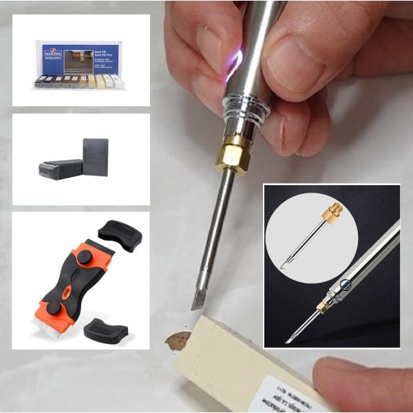 このキット一つで人気の床材メーカー各色フローリングの「えぐれ傷」「へこみ傷」を直すことができます。高隠ぺいのハードワックス補修材、モホーク・ハードフィルは世界各国のリペア職人に愛用されています。【キット内容】・モホーク「ハードフィル」１０色...