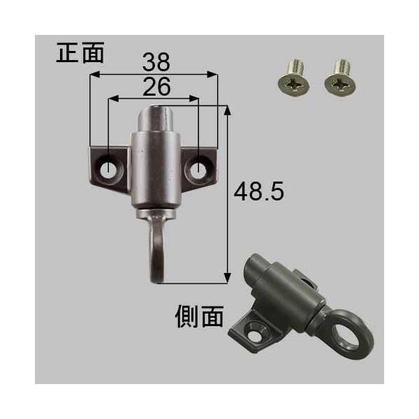 部品名 : トップラッチ 商品コード : NETSA00061 発売日 : 2008/06/01 色 : ブロンズ 内容物 : 本体(AZWB150)×1、 備考 : 寸法：取付ネジ穴ピッチ26ミリ、材質：金属製 商品名 発売時期：太陽内倒...
