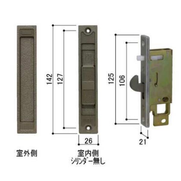 在庫有 送料無料 YKK 戸先内外締り錠 YBHH J0407