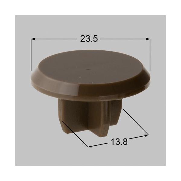 部品名 : ヒンジキャップφ13用 BR 品種 : 門扉 商品コード : KCE22130A 色 : ブロンズ 内容物 : 本体(KCE22130A)×1