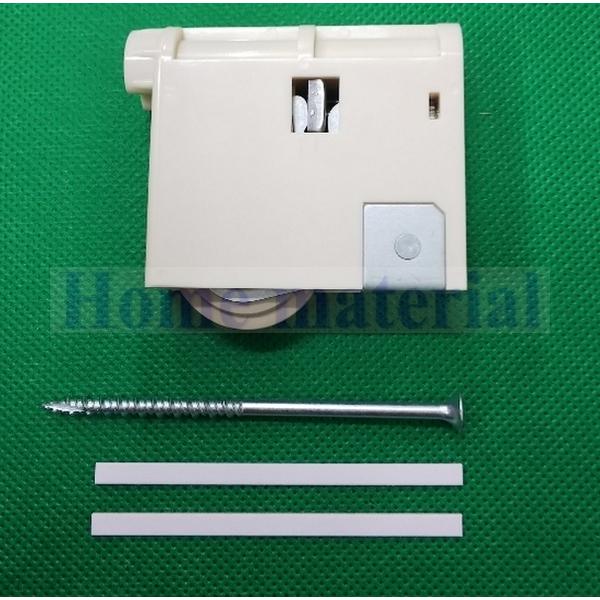 送料込み パナソニック 調整機能付きY戸車 ばら売り　１個ホワイト色：MJB907W MJB907W1（後継品番 MJB908W1 )（WY、GY、PY柄用）寸法 上部61mm×下部56mm×高さ50mm×奥行18mm※戻り止め防止パッドなし