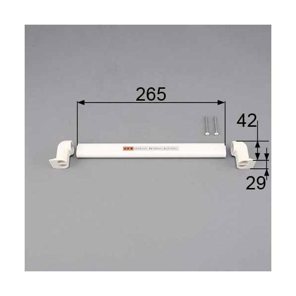 部品名 : バー付タオル掛けセット 長さ265ミリ商品コード : NETDA00003(MNCW992)色 : ホワイト W746用 内容物 : 本体×2、アルミバー×1、取付ネジセット×1 備考 : 材質：樹脂製（本体）、アルミ製（アルミ...