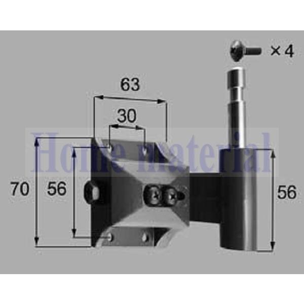 送料込み 新日軽 エクステリア 補修部品 門扉 持ち送り 75 角門柱用ヒンジ( 下) 持ち送り( 調整金具) S8H191A セピアブラック組み換えで　左右兼用となります。