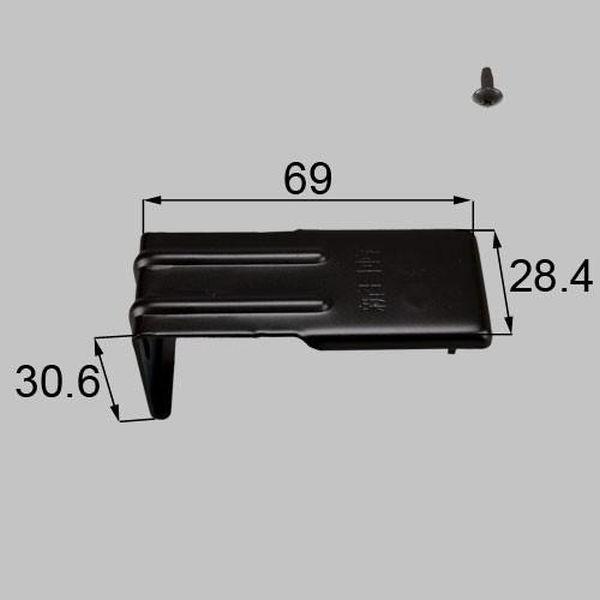 部品名 : 上部固定金具 商品コード : S8NEB560色 : ブラック 内容物 : 本体(S8NEB560)×1 備考 : 本体(S8NEB560)×1 、ネジM4×10(1) アルクリーンフェンス