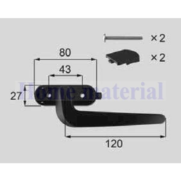 LIXIL 新日軽 サッシ補修部品 ハンドル/ クレセント/ 錠受類 両縦辷り用ハンドルセット S8SK1173 (品番変更 S8SK1145L )S8SK1173 アルプラ70 両縦辷出し窓 97/7〜 01/12両縦辷り用ハンドルセット...