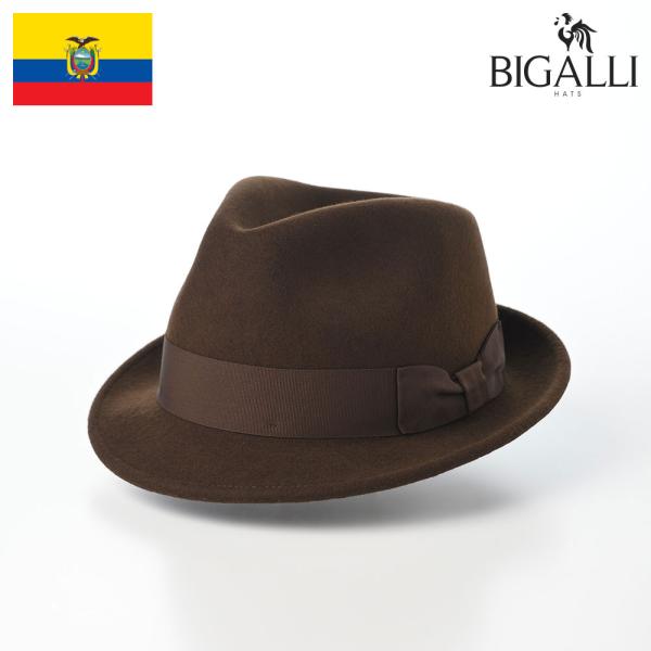 ブランド：BIGALLI（ビガリ）／エクアドル素材：ウールフェルト100％バリエーション展開：チョコレートサイズ展開：実寸：S:54cm、M:56cm、L:58cm、XL:60cmエクアドル製※付属品の意匠やバッジは画像と異なる場合がござい...