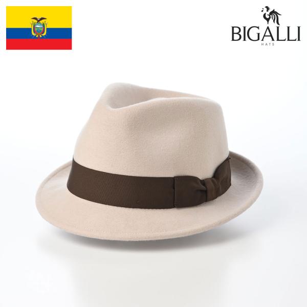 ブランド：BIGALLI（ビガリ）／エクアドル素材：ウールフェルト100％バリエーション展開：クリームサイズ展開：実寸：S:54cm、M:56cm、L:58cm、XL:60cmエクアドル製※付属品の意匠やバッジは画像と異なる場合がございます...