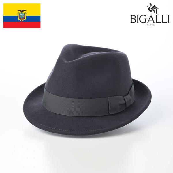 ブランド：BIGALLI（ビガリ）／エクアドル素材：ウールフェルト100％バリエーション展開：ダークグレーサイズ展開：実寸：S:54cm、M:56cm、L:58cm、XL:60cmエクアドル製※付属品の意匠やバッジは画像と異なる場合がござい...