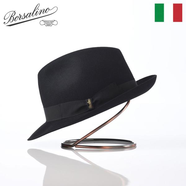カラー：ブラックブランド：Borsalino（ボルサリーノ）／イタリア素材：毛（ラビット）100％つばの広さ：約5〜6cm重さ：約90gイタリア製ボルサリーノのブランド箱は付属いたしません。■ サイズの目安メーカー表記　57cm、58cm、...