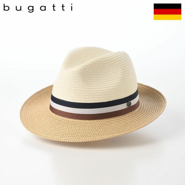 カラー：ナチュラルブランド：bugatti（ブガッティ）／ドイツ素材：分類外繊維（ペーパー）100％つばの広さ：約5.5〜6.5cm重さ：約160gイタリア製着用シーズン：春〜夏※サイズ調整テープ（長さ30cm）が1個付属します。■ サイズ...