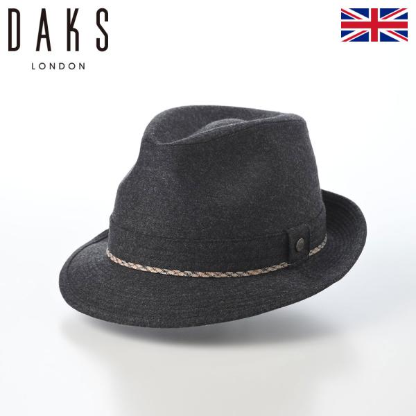 カラー：チャコールグレーブランド：DAKS（ダックス）／イギリス素材：毛49％、ポリエステル25％、レーヨン13％、ナイロン10％、ポリウレタン3％裏地：メッシュつばの広さ：約4.5〜5.5cm重さ：約110gスベリ絞りアジャスターあり※サ...