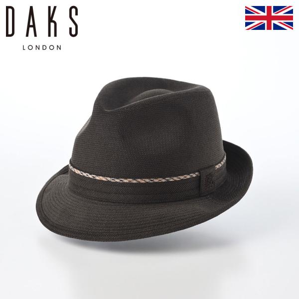 カラー：ブラウンブランド：DAKS（ダックス）／イギリス素材：ポリエステル100％裏地：メッシュつばの広さ：約4.5〜5.5cm重さ：約110gスベリ絞りアジャスターあり※サイズを1〜1.5cm小さくできます日本製着用シーズン：秋〜冬※サイ...