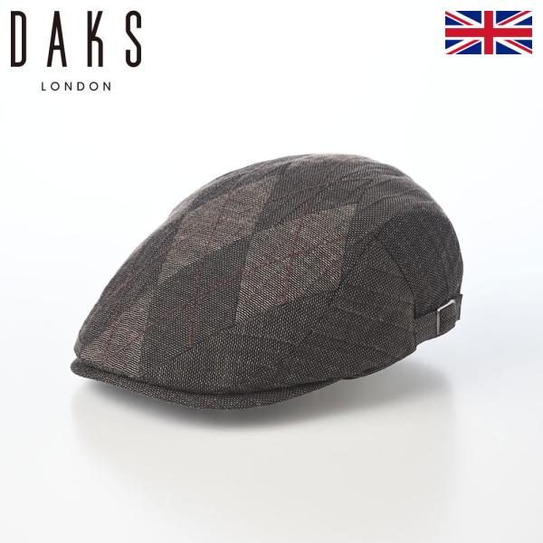 カラー：ブラウンブランド：DAKS（ダックス）／イギリス素材：ポリエステル65％、麻35％裏地：メッシュつばの広さ：約5.5cm重さ：約60gサイズ調整箇所：サイド日本製 ハンチング着用シーズン：春〜夏■ サイズの目安メーカー表記　S:55...