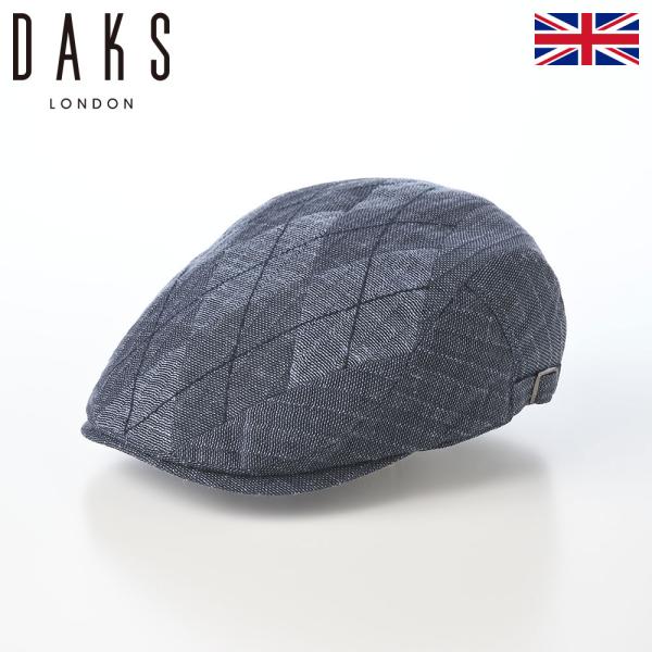 カラー：ネイビーブランド：DAKS（ダックス）／イギリス素材：ポリエステル65％、麻35％裏地：メッシュつばの広さ：約5.5cm重さ：約60gサイズ調整箇所：サイド日本製 ハンチング着用シーズン：春〜夏■ サイズの目安メーカー表記　S:55...