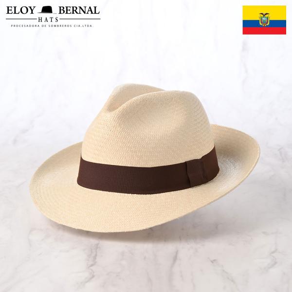 カラー：ナチュラルブランド：ELOY BERNAL（エロイ ベルナール）／エクアドル素材：天然トキヤ草100％編み方：Llano（網代編み）編み目細かさ（グレード）：スタンダードつばの広さ：約6〜7cm重さ：約90〜100gエクアドル製 パ...