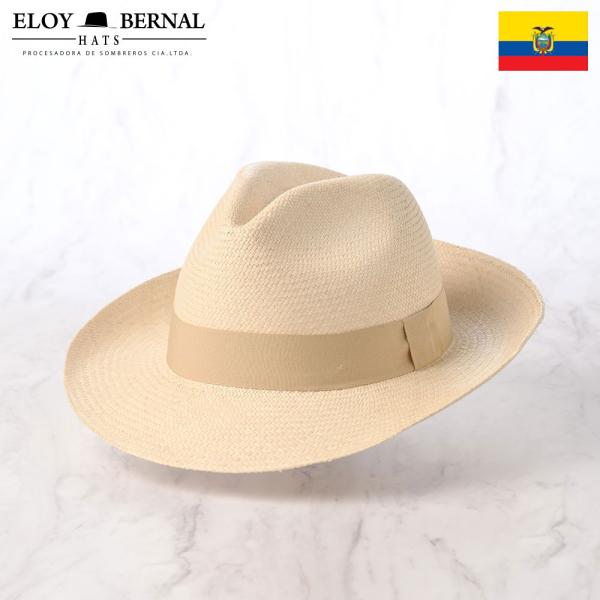 カラー：ナチュラルブランド：ELOY BERNAL（エロイ ベルナール）／エクアドル素材：天然トキヤ草100％編み方：Llano（網代編み）編み目細かさ（グレード）：スタンダードつばの広さ：約6〜7cm重さ：約90〜100gエクアドル製 パ...