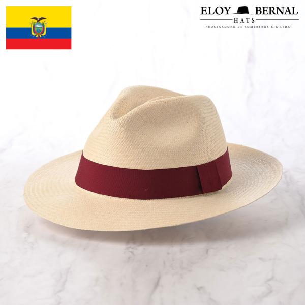 カラー：ナチュラルブランド：ELOY BERNAL（エロイ ベルナール）／エクアドル素材：天然トキヤ草100％編み方：Llano（網代編み）編み目細かさ（グレード）：スタンダードつばの広さ：約6〜7cm重さ：約90〜100gエクアドル製 パ...