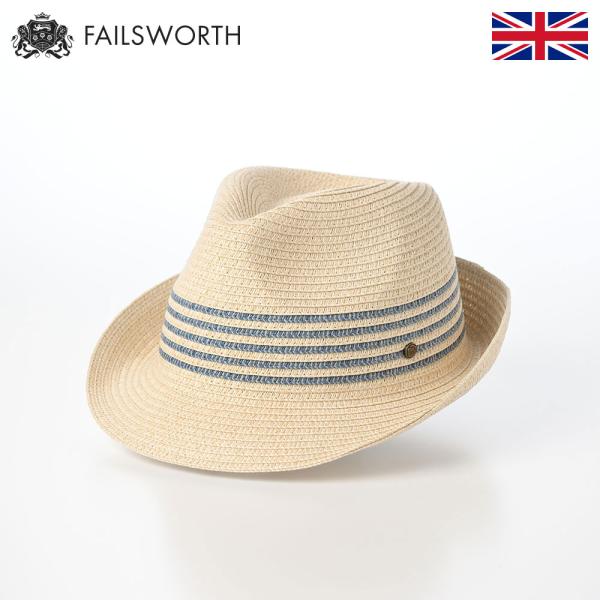 カラー：デニムブランド：FAILSWORTH（フェイルスワース）／イギリス素材：分類外繊維（ペーパー）90％、ポリエステル10％つばの広さ：約4.5〜5.5cm重さ：約110g中国製 ストローハット着用シーズン：春〜夏※サイズ調整テープ（長...