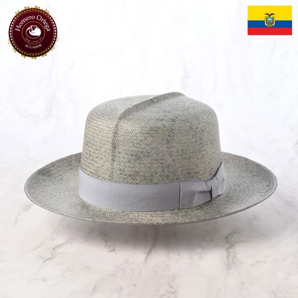 カラー：ヴィンテージグレーリボンの色：グレーブランド：Homero Ortega（オメロ オルテガ）／エクアドル素材：天然トキヤ草100％編み方：Llano（網代編み）編み目細かさ（グレード）：スタンダードつばの広さ：約6.5〜7.5cm重...