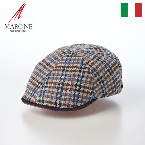 カラー：ブルーブランド：MARONE（マローネ）／イタリア素材：コットン、レーヨン、ポリエステル、ポリウレタンつばの広さ：約5.5cm重さ：約60gイタリア製 ハンチング着用シーズン：春〜夏■ サイズの目安メーカー表記　56cm、58cm、...