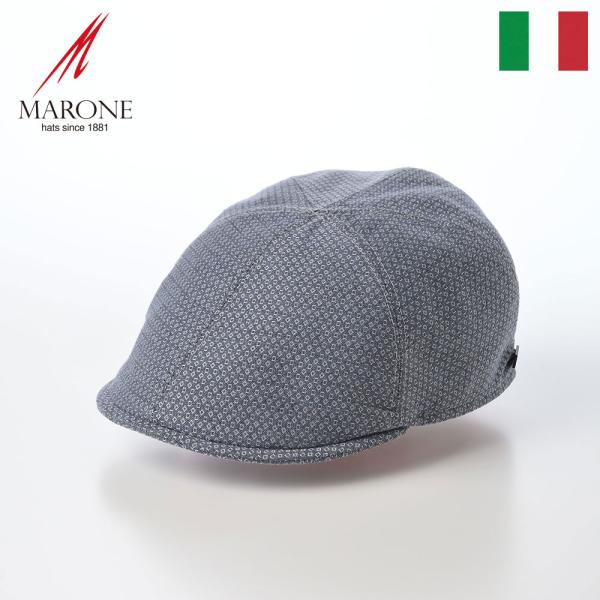 カラー：ブルーブランド：MARONE（マローネ）／イタリア素材：コットン70％、レーヨン28％、ポリウレタン2％つばの広さ：約5.5cm重さ：約70gイタリア製 ハンチング着用シーズン：春〜夏■ サイズの目安メーカー表記　56cm、58cm...
