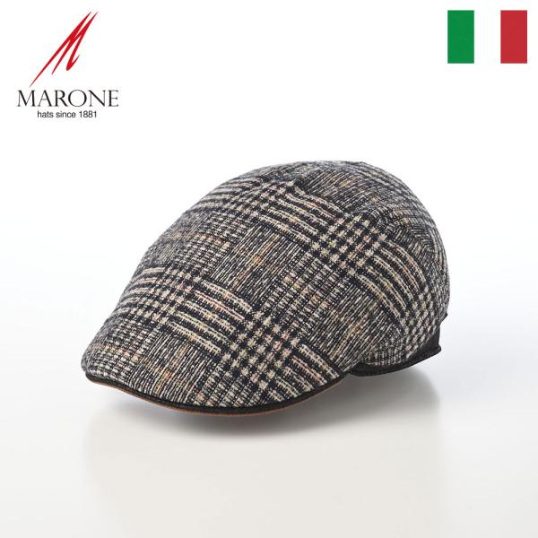 カラー：チェックブランド：MARONE（マローネ）／イタリア素材：ウール、ポリエステル、コットン、その他つばの広さ：約5cm重さ：約90gイタリア製■ サイズの目安メーカー表記　56cm、58cm、60cm、62cm実寸サイズ：56cmはほ...