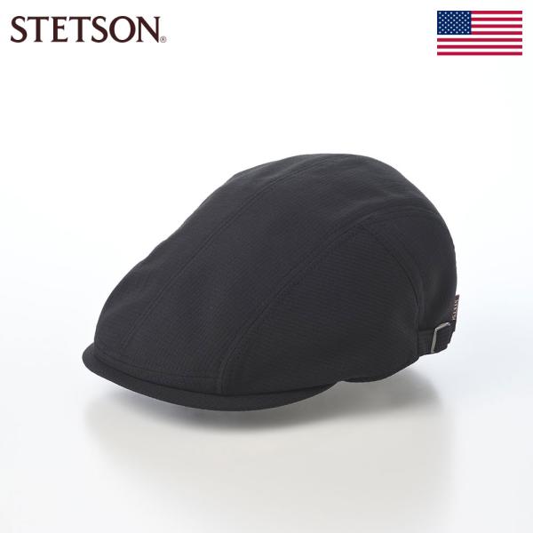 カラー：ブラックブランド：STETSON（ステットソン）／アメリカ素材：ポリエステル100％つばの広さ：約6.5cm重さ：約60gサイズ調整箇所：サイド日本製着用シーズン：春〜夏■ サイズの目安メーカー表記　S:55cm、M:56.5cm、...