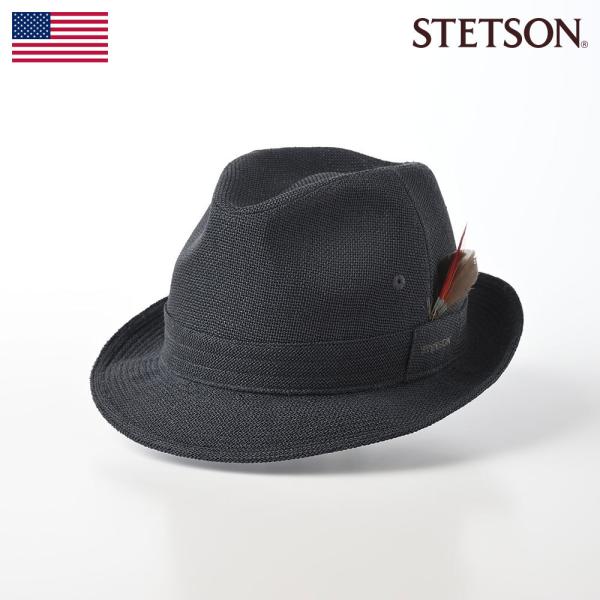 カラー：チャコールグレーブランド：STETSON（ステットソン）／アメリカ素材：トリアセテート、ポリエステル裏地：メッシュつばの広さ：約3.5〜4.5cm日本製※羽は取り外し可能です。■ サイズの目安55cm、56cm、57cm、58cm、...