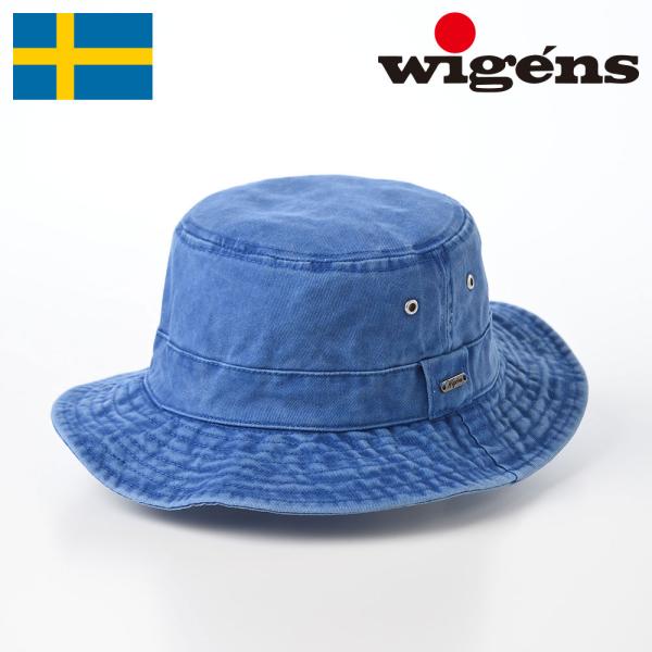 カラー：ブルーブランド：Wigens（ヴィゲーンズ）／スウェーデン素材：綿100％つばの広さ：約4〜5cm重さ：約90g中国製 バケットハット着用シーズン：通年※サイズ調整テープ（長さ30cm）が1個付属します。■ サイズの目安実寸：S:5...