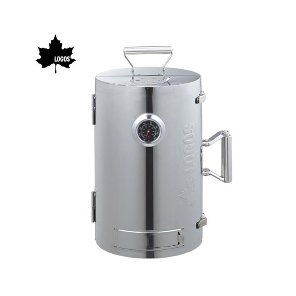 ロゴス LOGOSの森林 スモークタワー 81066000 ・簡単!バーナーがいらないスモーカー・もちろんバーナーを使った熱薫も楽しめます 総重量：(約)3.1kgサイズ：［組立時］(約)26×25×42cm　　　　［網］(約)23cm×3...