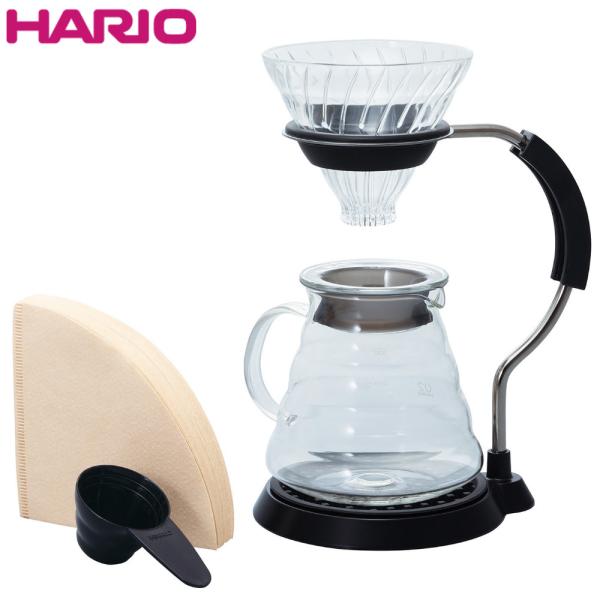 おうちでおしゃれにコーヒーをドリップ。ドリッパー、サーバー、ペーパーをセットしたドリップ器具セットです。アームスタンド以外、食洗機の使用が可能。サーバーは電子レンジOK。