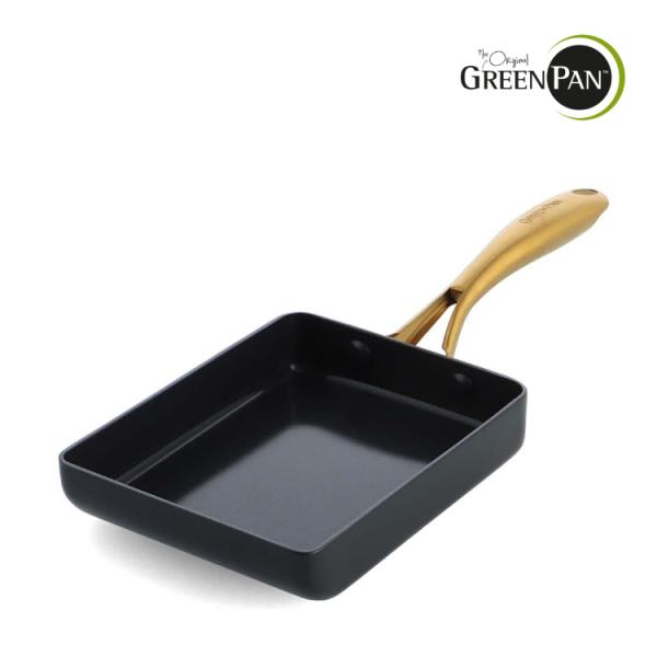 グリーンパン ストゥディオ IH / ガス火 (直火)対応 エッグパン 卵焼き器 フライパン 玉子焼き器 CC007342-004 Studio セラミックコーティング