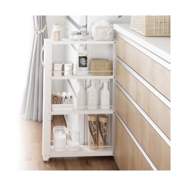 田窪工業所 トールワゴンロータイプ 幅10cm NWL-100【キッチンやサニタリーの隙間にしっかり収納】・丈夫なスチール製・転倒防止チェーン付き※お客様組み立て式【ご注意ください（取扱説明書より抜粋）】・必ず隙間に入れてご使用ください（隙...