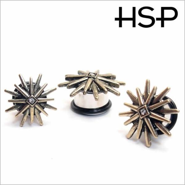 トライバルサンデザインが存在感抜群のシングルフレア イヤレット。シンプルな筒状デザインで片側をゴムで留めるタイプです。ラージホール(ハイゲージ)の方のアクセントやワンポイントにぴったり！耳元にインパクトが欲しい方におすすめのボディピアスです...