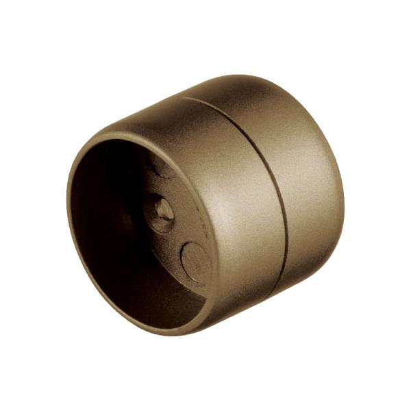 ３５Φの丸棒手摺り用のジョイントです。Ｍブラウンの手すりにはブラウン色、クリアの手すりにはゴールド、シルバーがベストマッチです。材　質亜鉛合金、ABS樹脂　取付ビス付