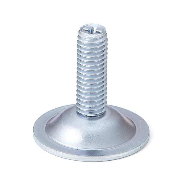 ●表面処理、ボルト長さなどの別注仕様についてもご注文を承ります。●ドライバーで、ねじ部上面の十字穴（M8仕様）、または、すりわり（M10仕様）を使って、高さ調整が可能です。●底部に取り付けて、床を傷つけないようにするためのカバーもあります。