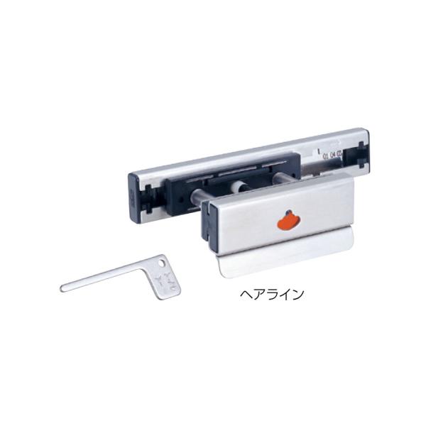 用　　途　ラバトリーブース外開き材　　質　本　体：ステンレス鋼 SUS304ベース：PA66-GF樹脂非常解錠キー：ステンレス鋼 SUS430ド ア 厚　30〜40mm付属部品　非常解錠キー特　　長　・ネジロック（緩み防止剤付ビス）を使用し...