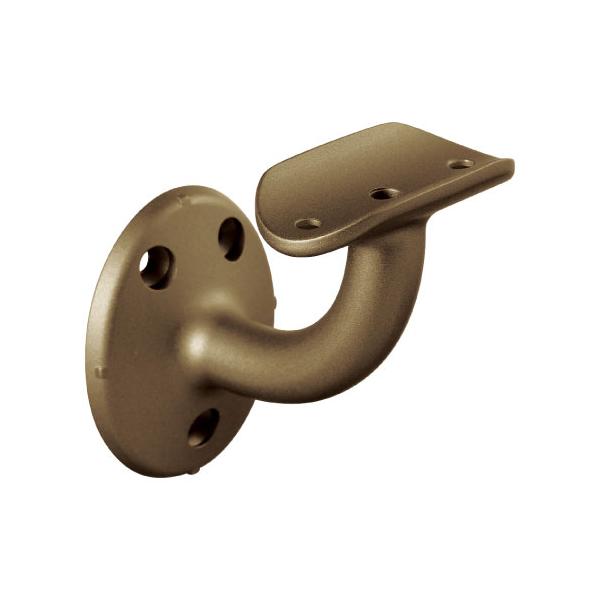 ３５Φの丸棒手摺り用の丸型受け（ブラケット）です。一般的な横型取付タイプです。Ｍブラウンの手すりにはブラウン色、クリアの手すりにはゴールド、シルバーがベストマッチです。材　質亜鉛合金、ABS樹脂