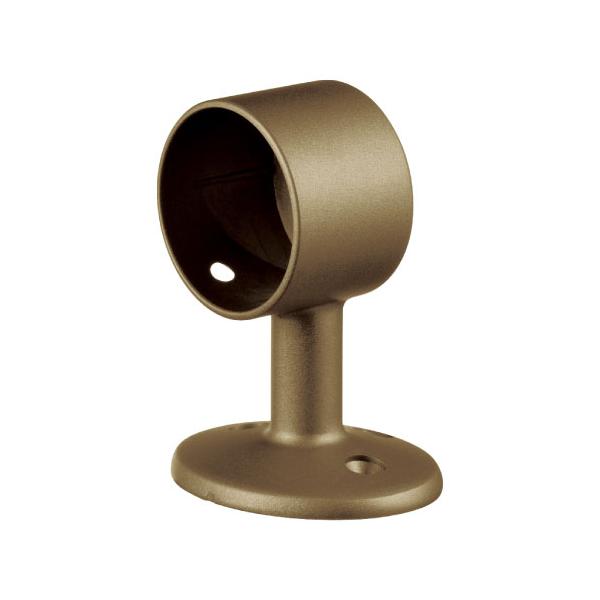 ３５Φの丸棒手摺り用の端部ブラケット（エンドブラケット）ですＭブラウンの手すりにはブラウン色、クリアの手すりにはゴールド、シルバーがベストマッチです。材　質亜鉛合金、ABS樹脂　取付ビス付