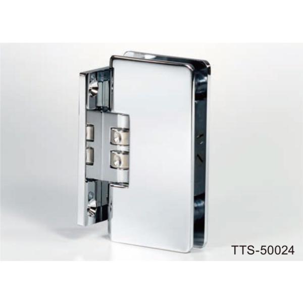 2個１セットの商品です。３枚吊りのセットの場合はお問合せください。※スイング仕様180°開きのタイプです。【用途】真鍮製クロームメッキのガラスドア用丁番です。（壁付け用）【特長】●強化ガラス用です。●シャワーブース・屋内ガラスドア蝶番の最高...