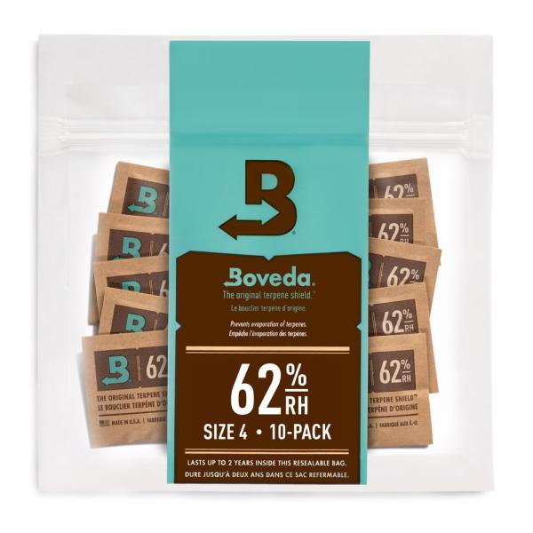 カラー：Boveda brownサイズ：62% RH (ハーブ ストレージ)2ウェイ湿度制御でグローバルリーダーと一緒に花を復元し、維持します。すべての良いもの(テルペン、カンナビノイドおよびフラボノイド)を保護するために正確な相対湿度(R...