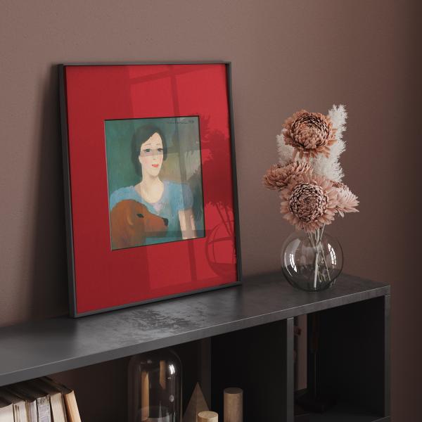 作家名：マリー・ローランサン /  Marie Laurencin作品名：デュヴィーン家出のフローランス・ジャンペルの肖像 / Portrait de Florence Gimpel, nee Duveenサイズ（額外寸）: W382mm ...