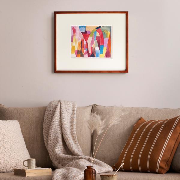 作家名：パウル・クレー / Paul Klee作品名：吹き抜け部屋の動き / Movement of Vaulted Chambers (1915)サイズ（額外寸）: W424mm × H348mm × D23mm重量：約1.6kg技法：ジ...